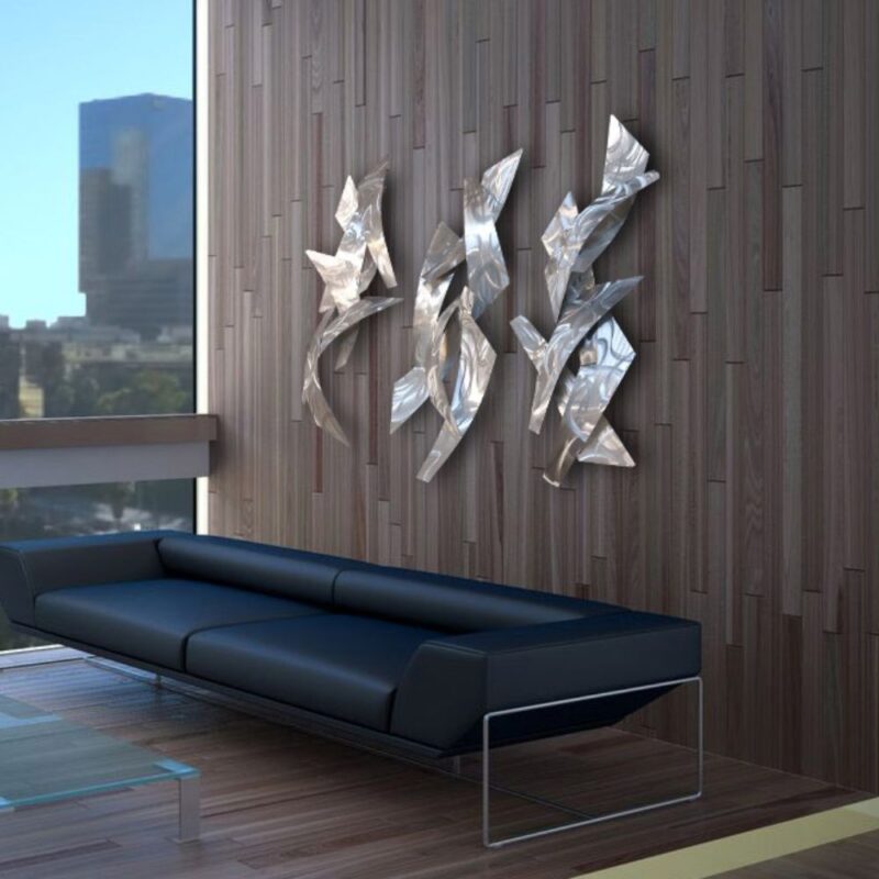 Architectural Integration of Large Metal Sculptures - Dustin Miller Gallery